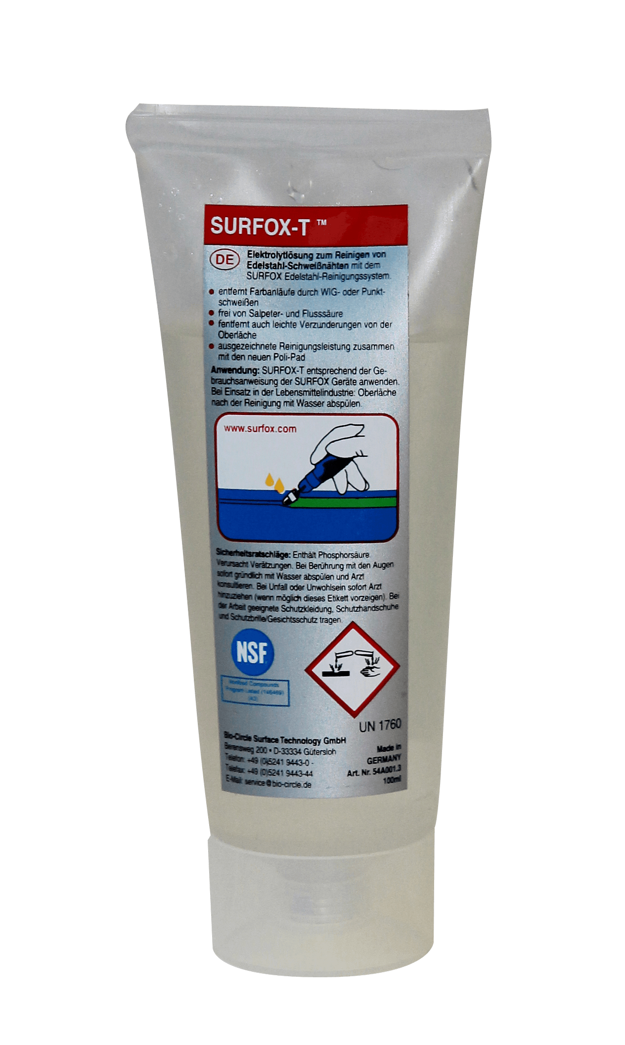 SURFOX-T | SURFOX-T | Curățarea sudurilor de inox | Produse de sudare ...